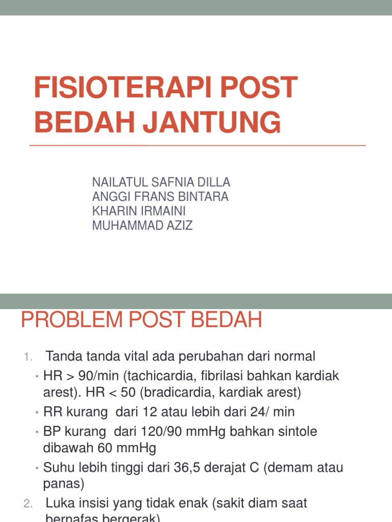 Fisioterapi Post Bedah Jantung | PDF