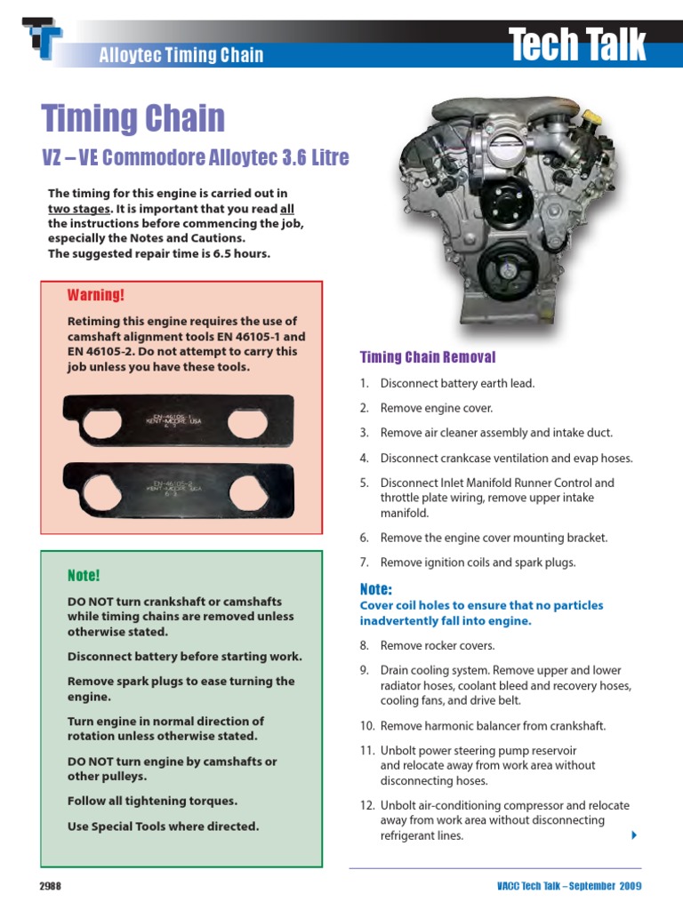 Holden Alloytec Camshaft Timing | PDF | Thermostat | Internal ...