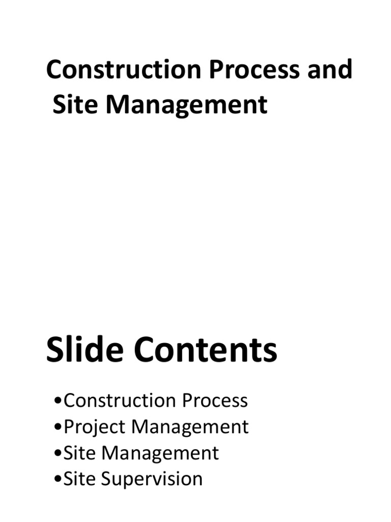 Construction Management Ppt