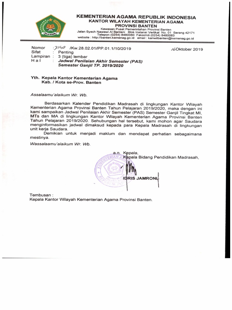 Jadwal PAS Ganjil 1920 | PDF