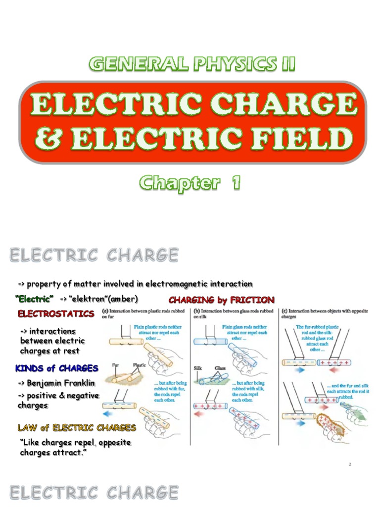 Chapter 1 Electric Charge PDF | PDF | Electric Charge | Electric Field