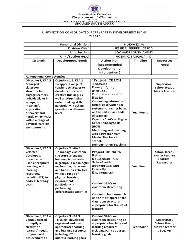 CONSOLIDATED Development Plan 2019 2020 | PDF | Educational Technology ...