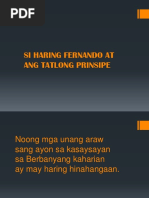 Si Haring Fernando at Ang 3 Prinsipe - Saknong 7-29 | PDF
