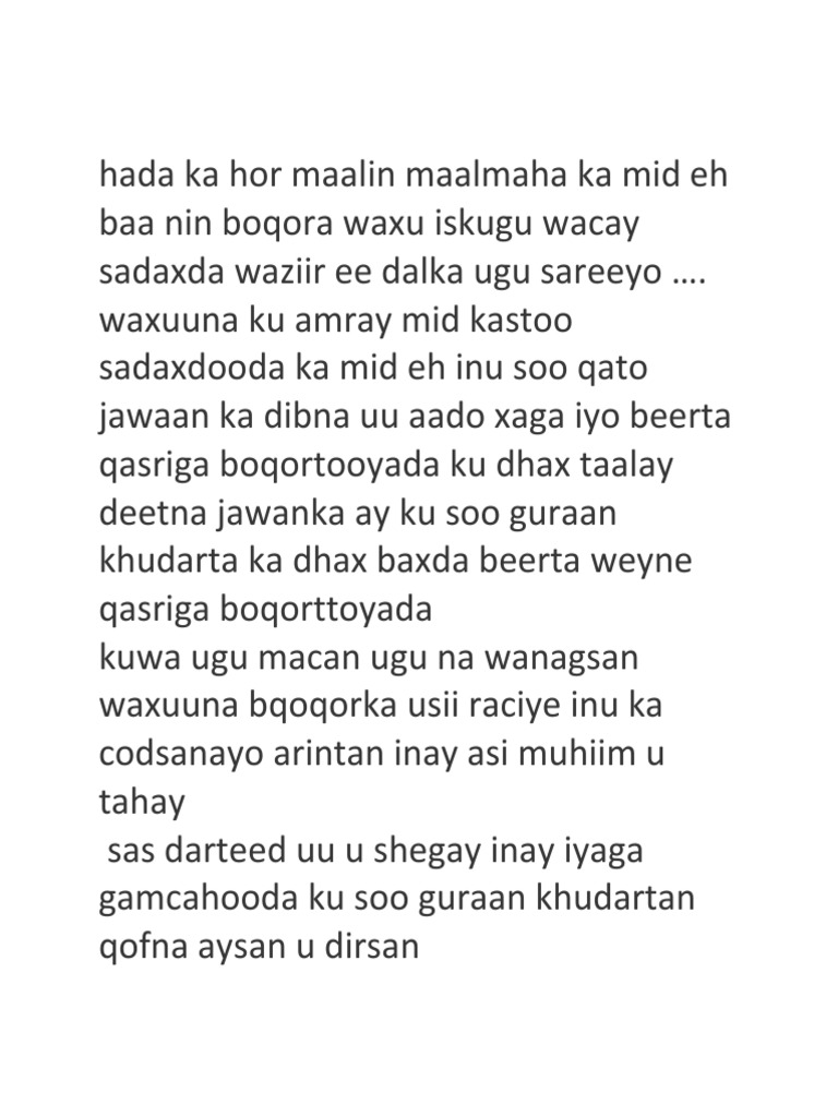 Sheeko Xariiro | PDF