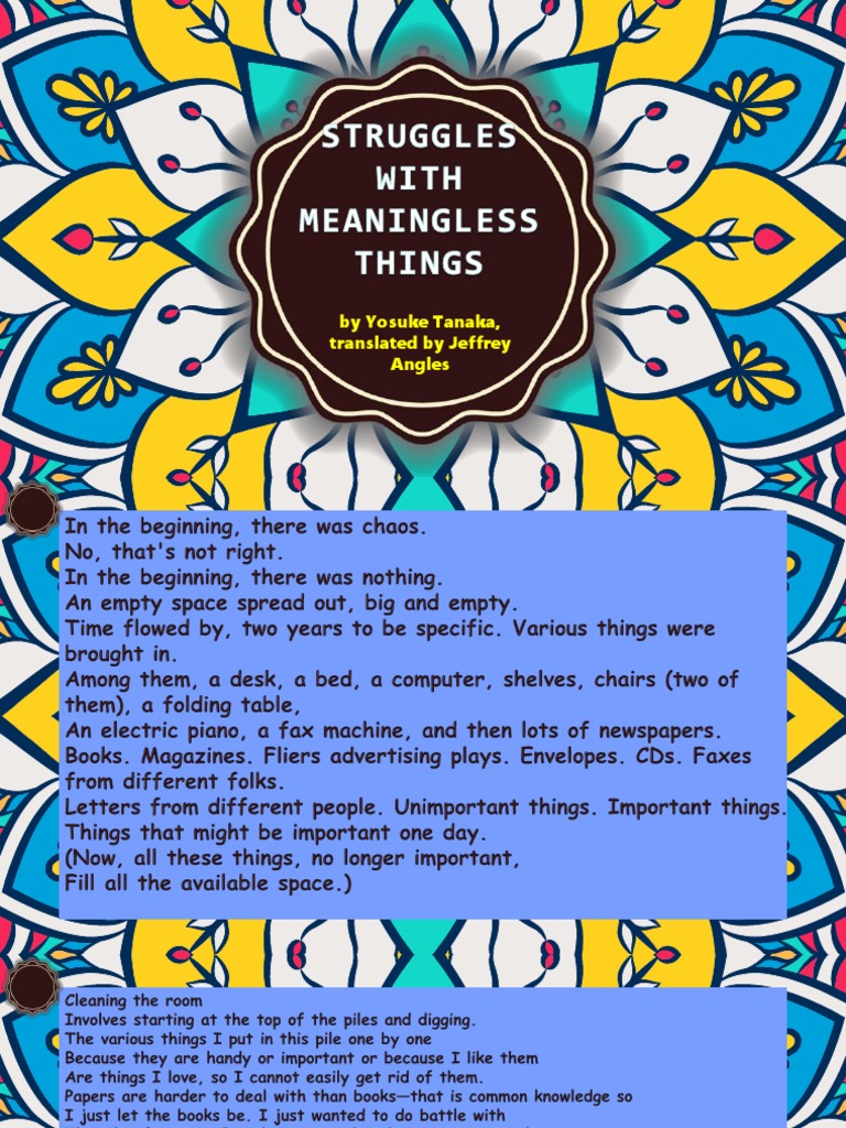 Struggles With Meaningless Things | PDF