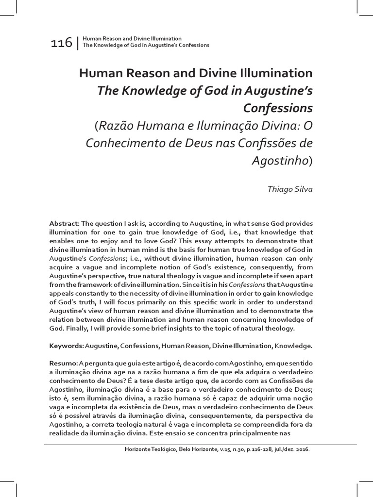 Human Reason and Divine Illumination TH | PDF | Filosofia Ocidental ...