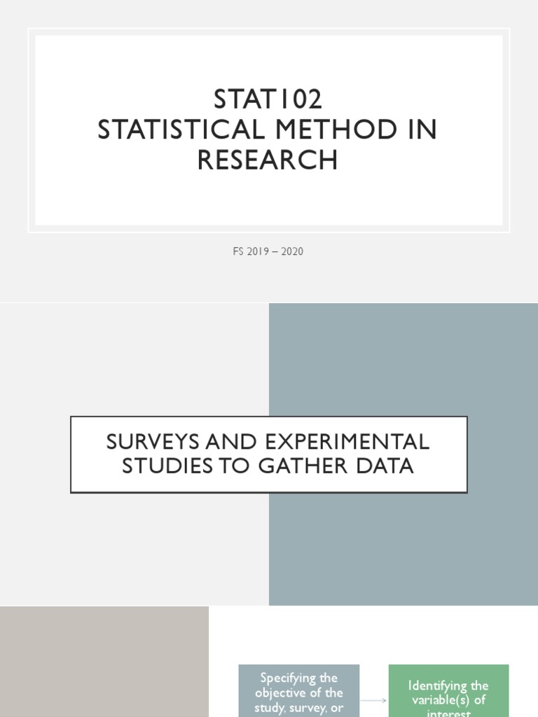 Lec2 SurveysandExperimental-Studies | PDF | Sampling (Statistics) | Experiment