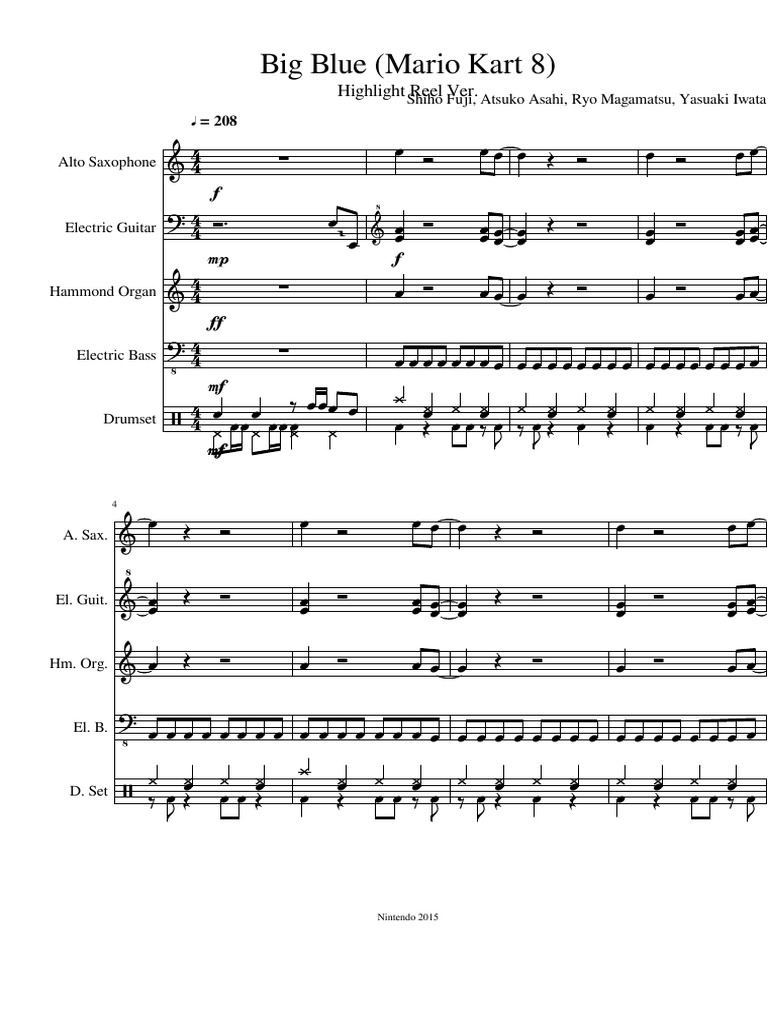 Big Blue Mario Kart 8 | PDF | Sound Recording | Music Of The African ...