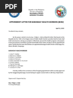Barangay Secretary Appointment Letter | PDF | Government | Social ...