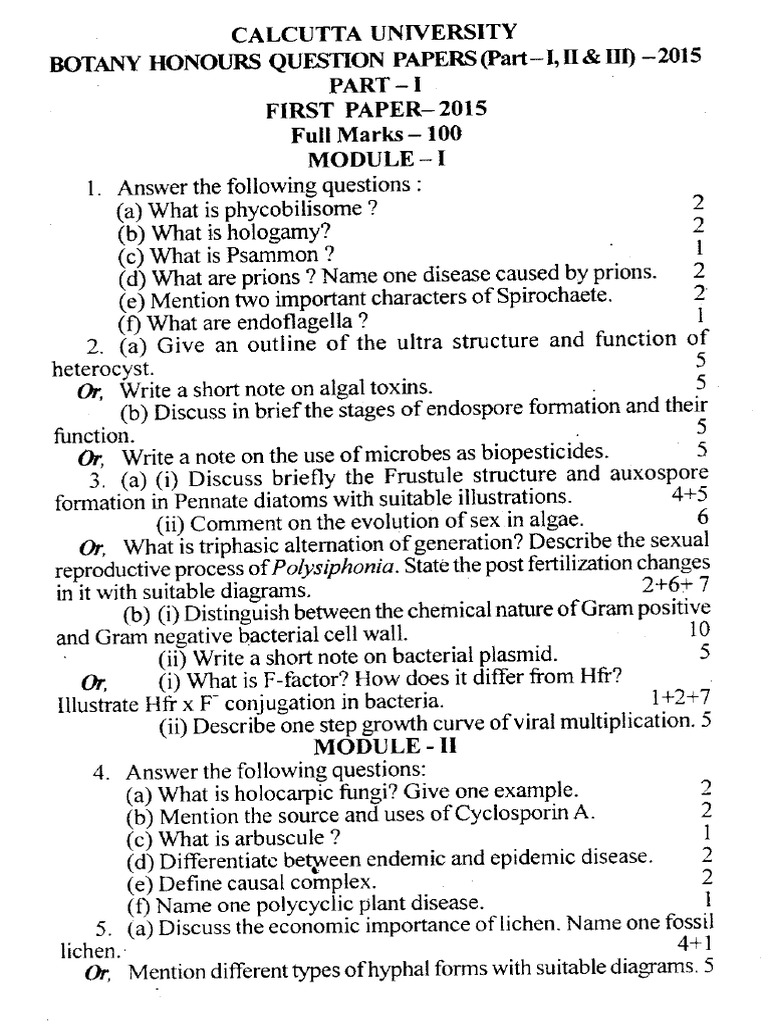 Botany (H), 2015 PDF | PDF