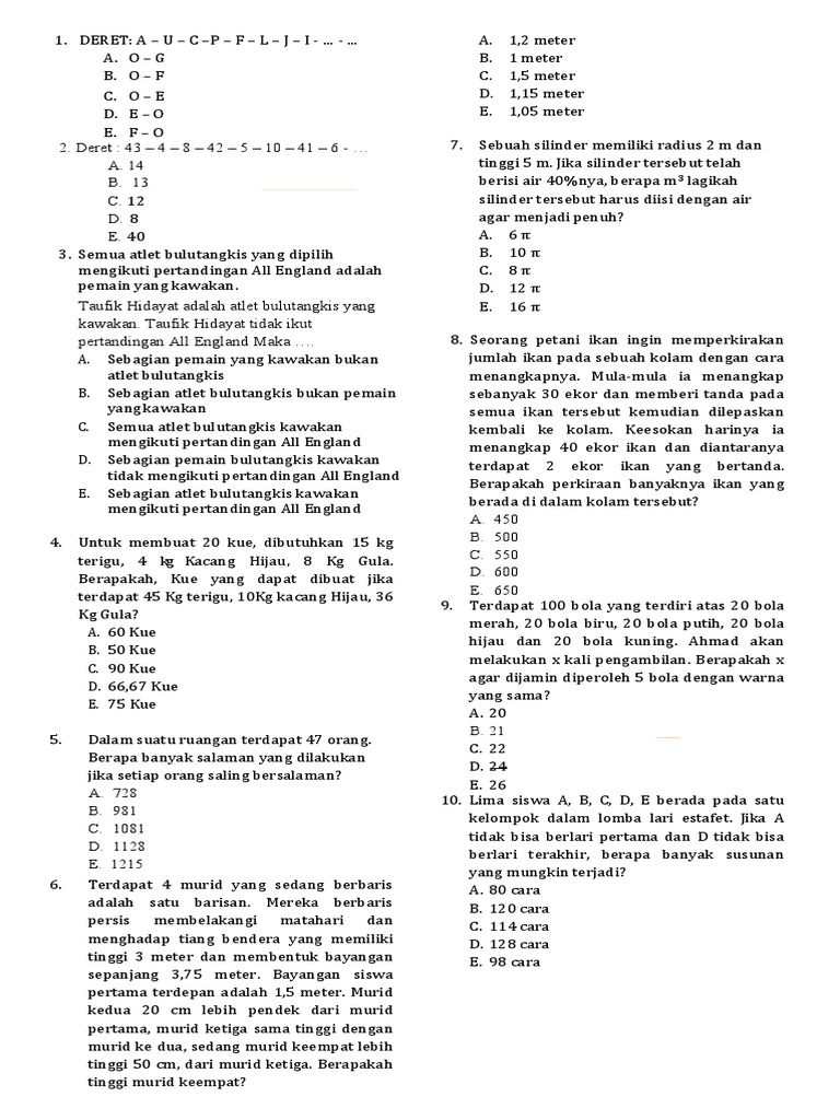 Soal TIU 2 | PDF