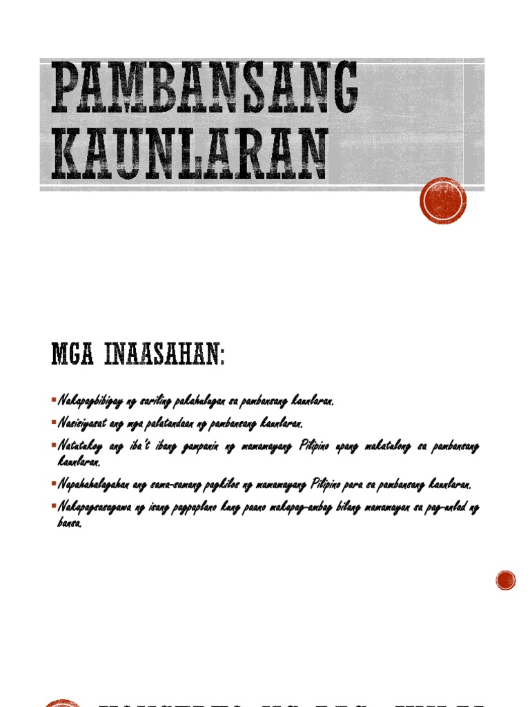 Pambansang Kaunlaran | PDF