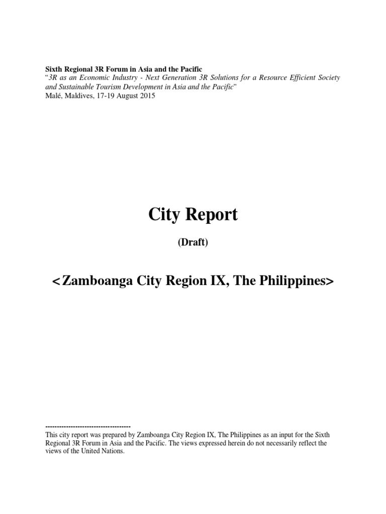 28516-3R - City-Report - Zamboanga City, Region IX, The Philippines PDF ...