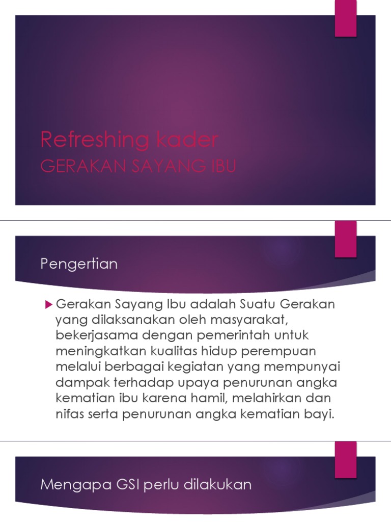Materi Refreshing Kader Gsi | PDF