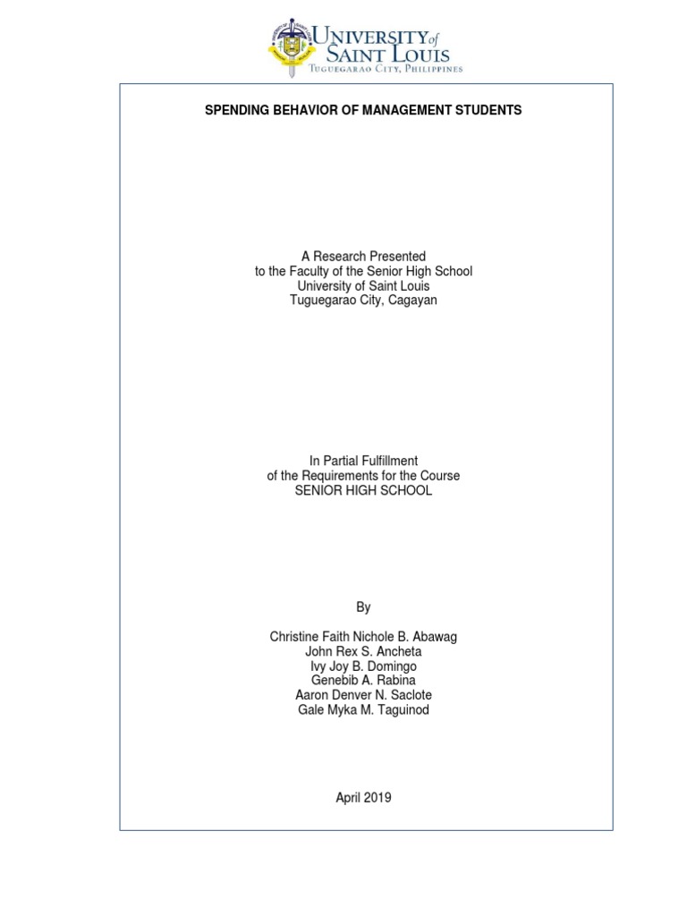 Spending Behavior of Management Students PDF | PDF | Survey Methodology ...