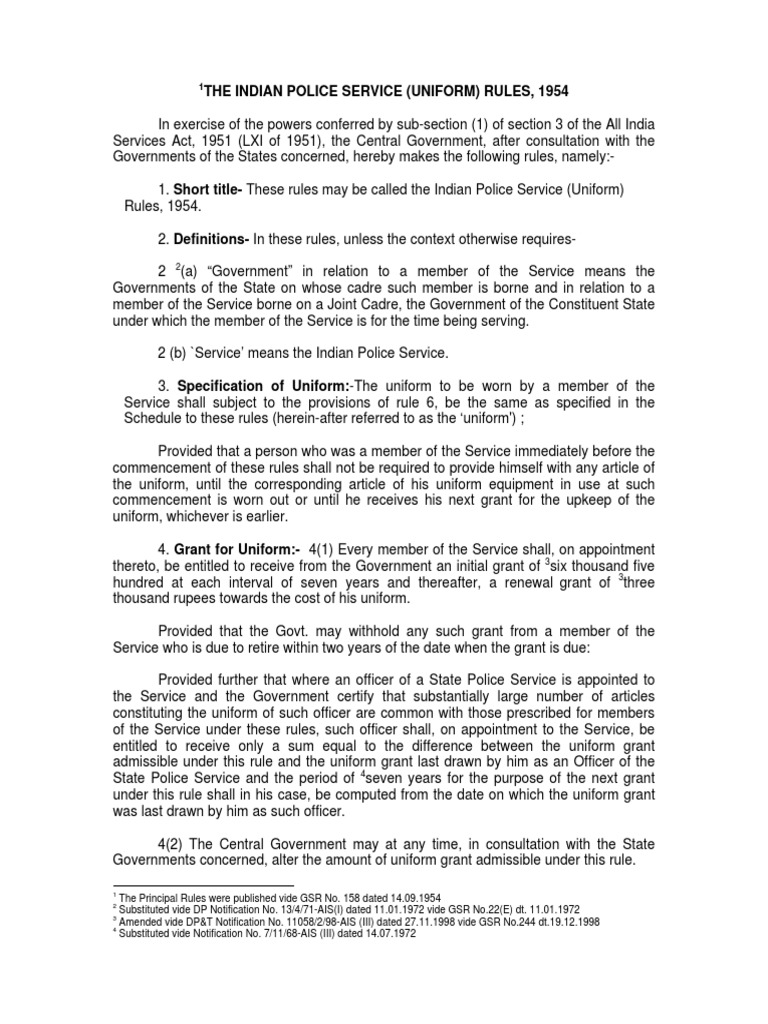 IPS (Uniform) Rules (Revised) | PDF | Shoe | Blouse