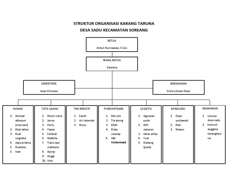 Struktur Organisasi Karang Taruna | PDF