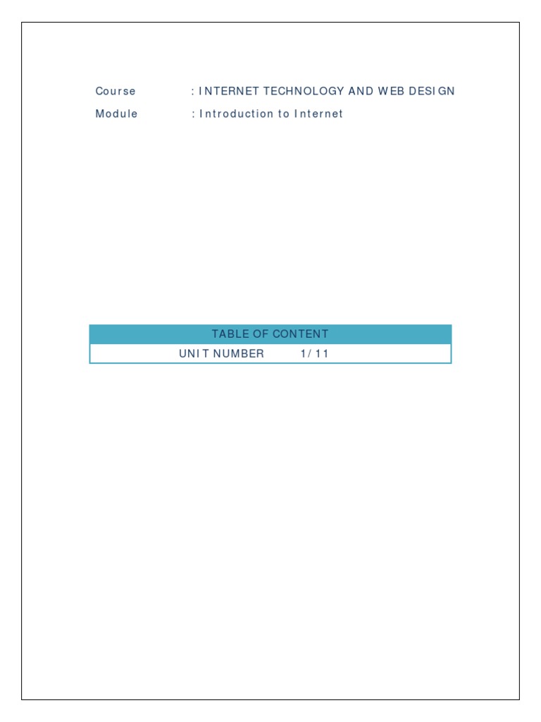 Internet Technology and Web Design | PDF | Transmission Control ...