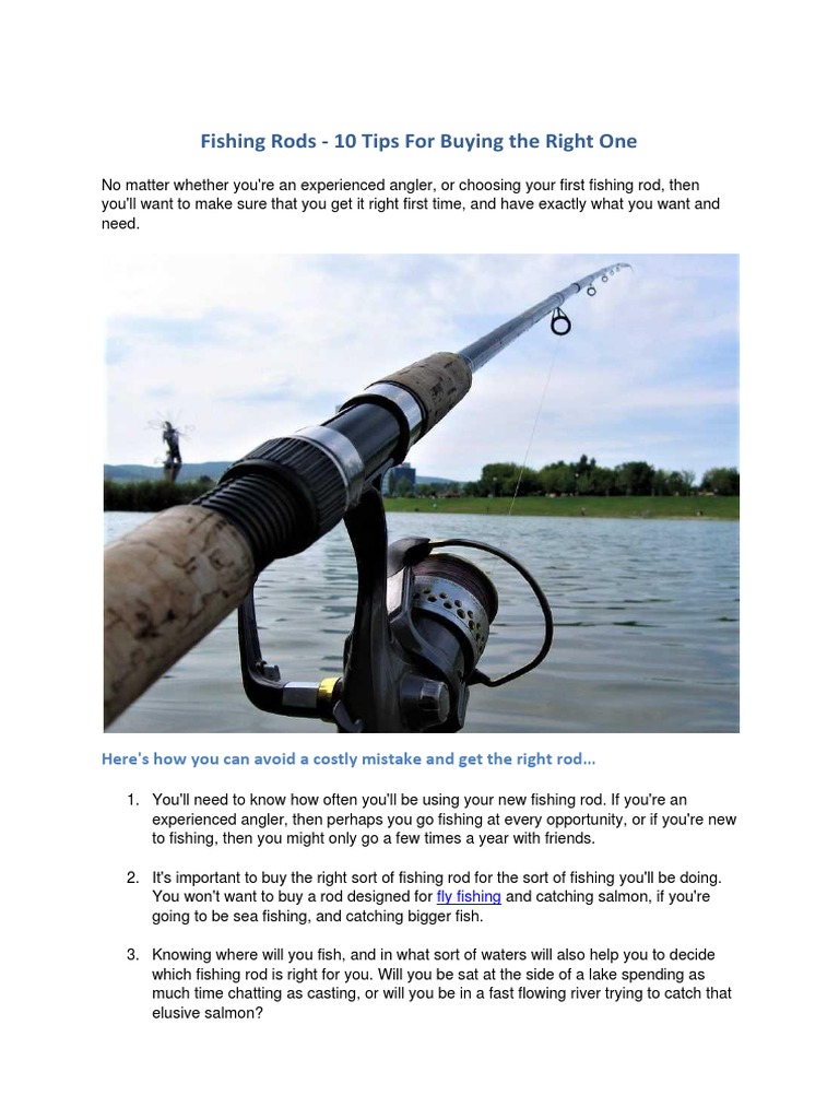 Fishing Rod Buying Guide: Top 10 Tips | PDF | Fishing Rod | Fishing Tackle