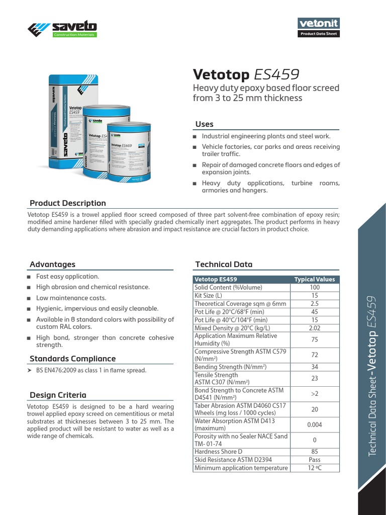 Vetotop DOC TECHNICAL MAP en 3589 | PDF | Epoxy | Concrete