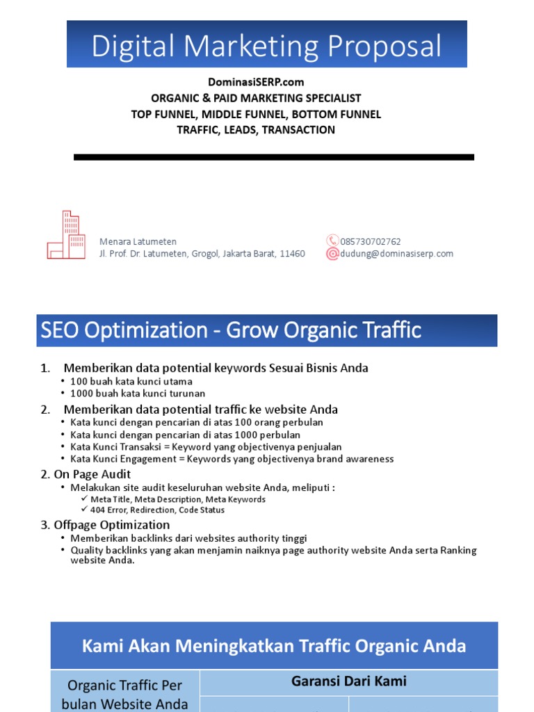 Contoh Proposal Proyek Digital Marketing PDF | PDF