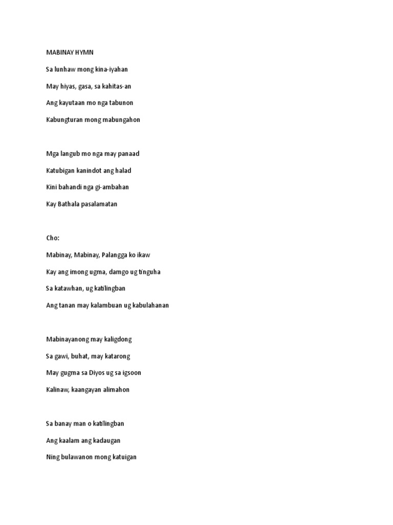 MABINAY HYMN-WPS Office | PDF