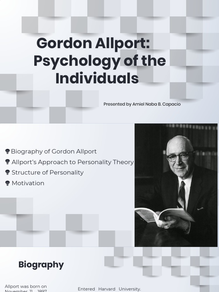 Allport | PDF | Personality Psychology | Autonomy