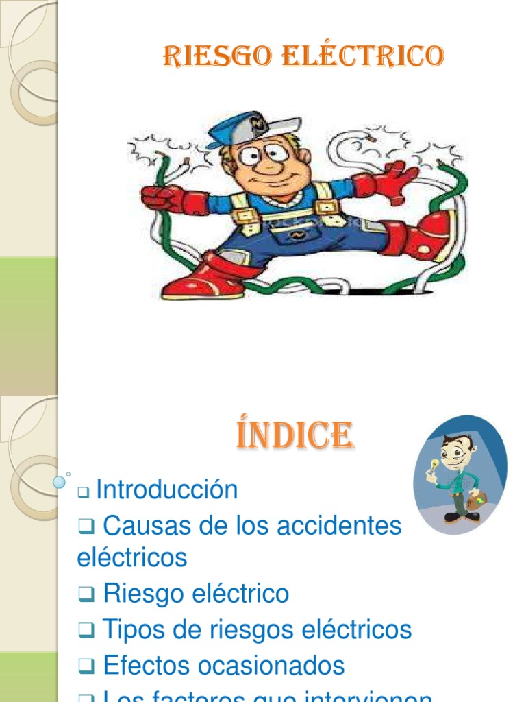 Riesgo Electrico Presentacion | PDF | Aislador (Electricidad ...