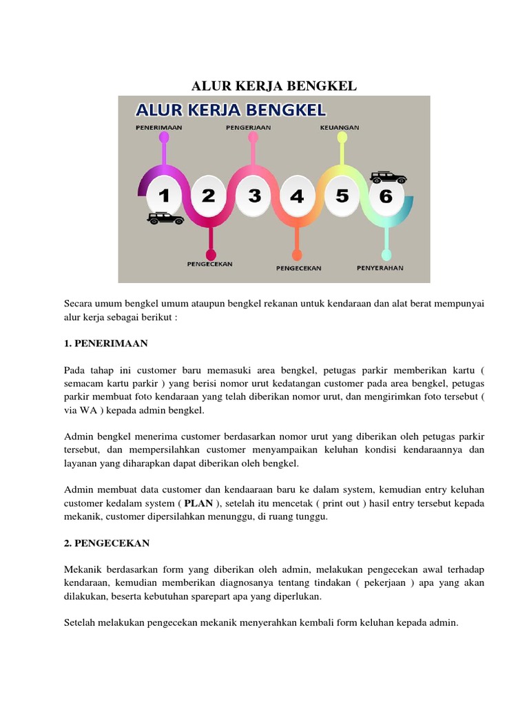 Alur Kerja Bengkel | PDF