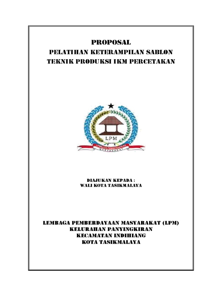 Proposal Sablon Kaos | PDF