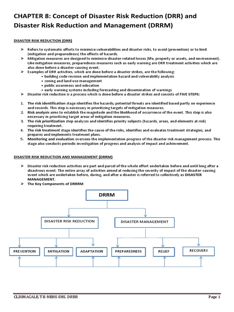 Understanding Disaster Risk Reduction and Management Concepts | PDF ...