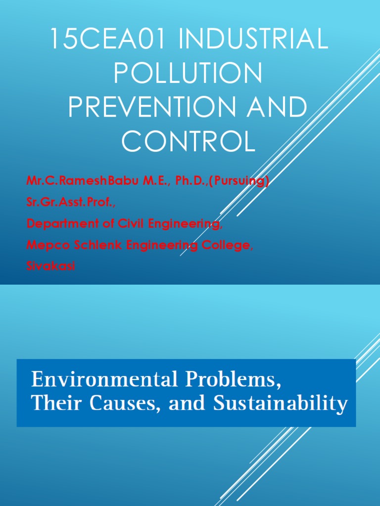 15cea01 Industrial Pollution Prevention and Control | PDF
