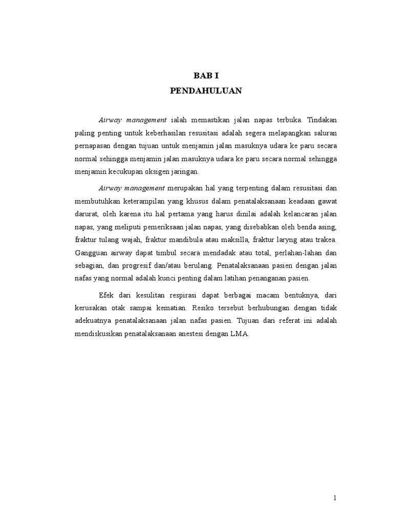 Laryngeal Mask Airway | PDF | Kajian Bahasa Asing | Kesehatan Holistik