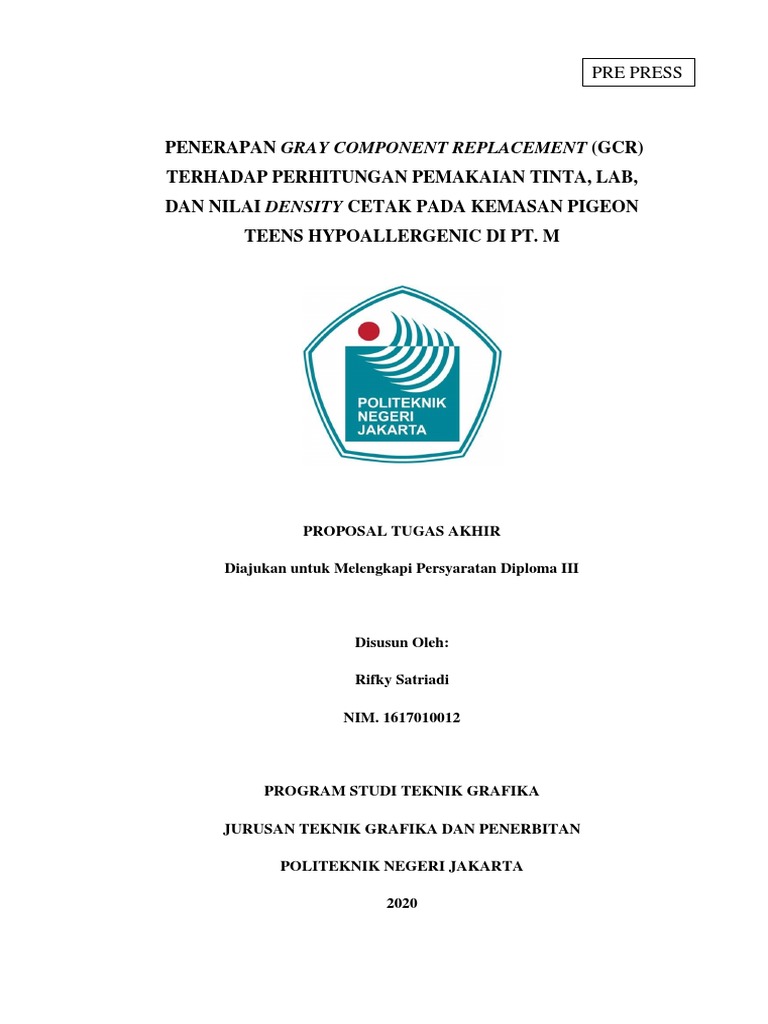 Penerapan Gray Component Replacement Terhadap Perhitungan Pemakaian ...