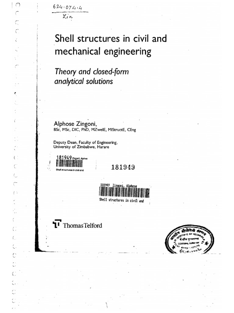 Shell Structures in Civil and Mechanical Eng PDF | PDF