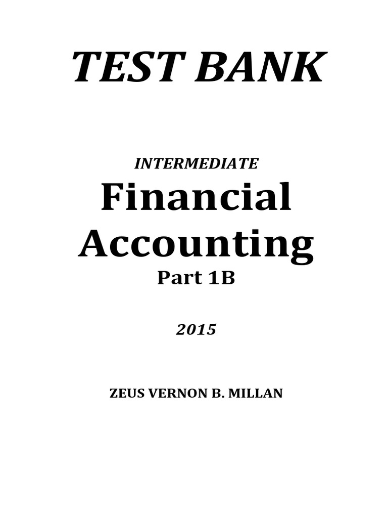 Intermediate Financial Accounting Part 1b by Zeus Millan | PDF ...