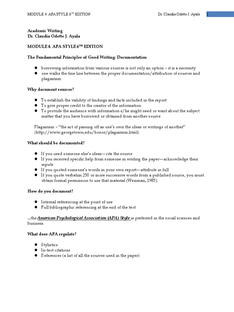 Guidelines For APA Style | PDF | Citation | Digital Object Identifier