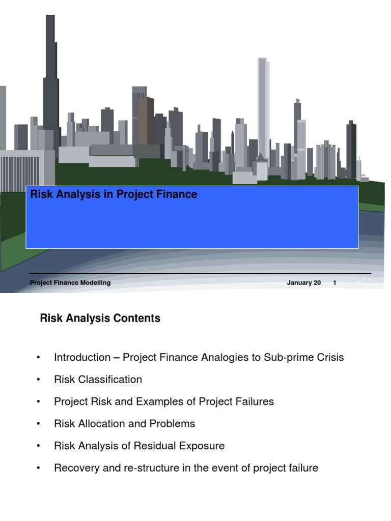 Project Finance Risk Analysis Techniques | Download Free PDF | Project ...