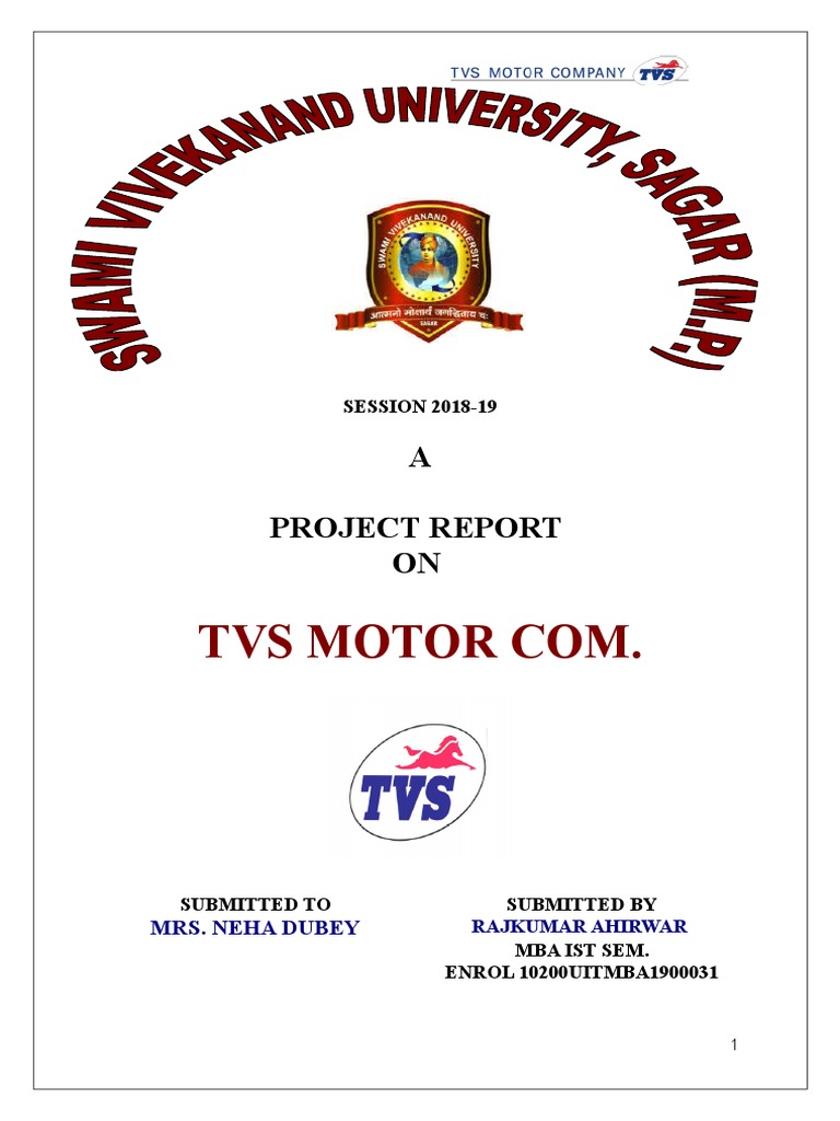 Tvs Motors Project | PDF | Motorcycle | Survey Methodology