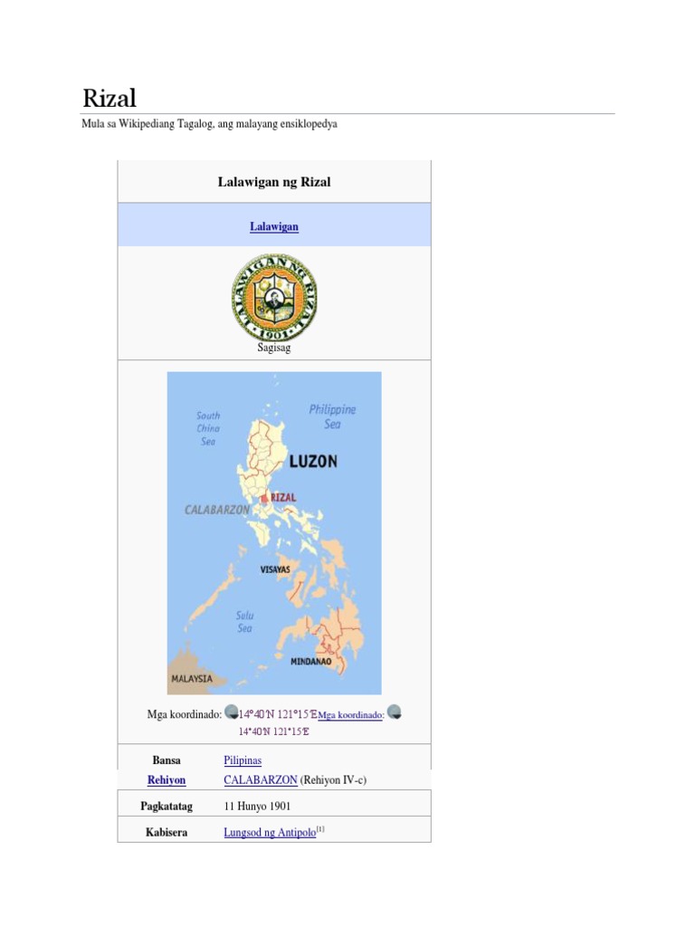 Bayan NG Rizal Final | PDF