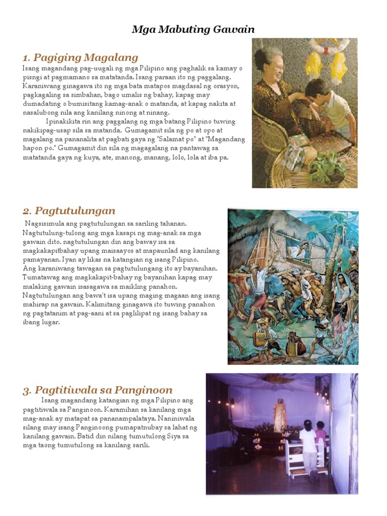 Mga Mabuting Gawain | PDF