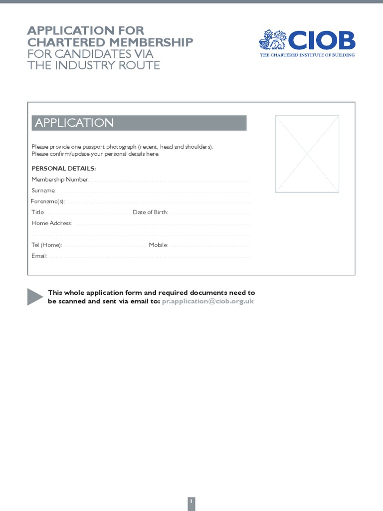 CIOb Chartered Membership Application Guide | PDF | Bankruptcy | Government