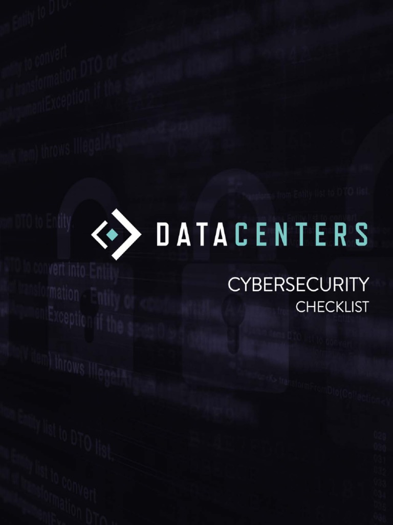 Cyber Security Checklist - Datacenters | PDF | Vulnerability (Computing) | Computer Security
