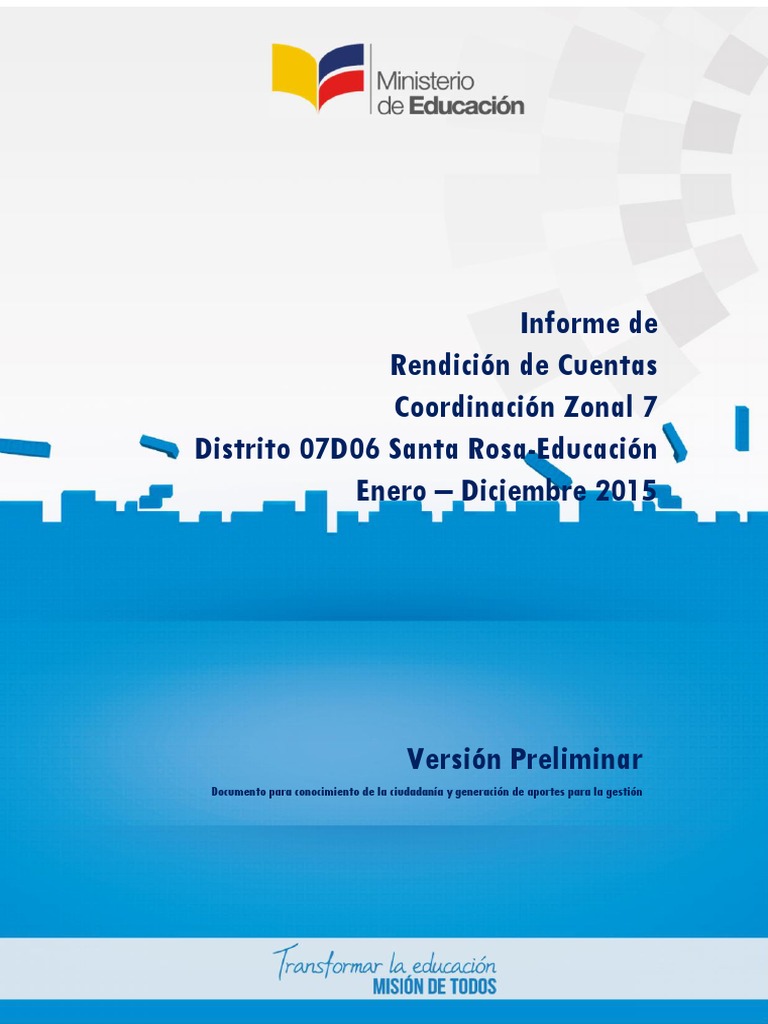Rendición de cuentas del Distrito 07D06 Santa Rosa-Educación: Logros y ...