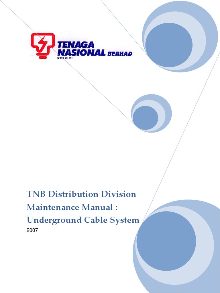 TNB Cable Maintenance Manual PDF | PDF | Reliability Engineering ...