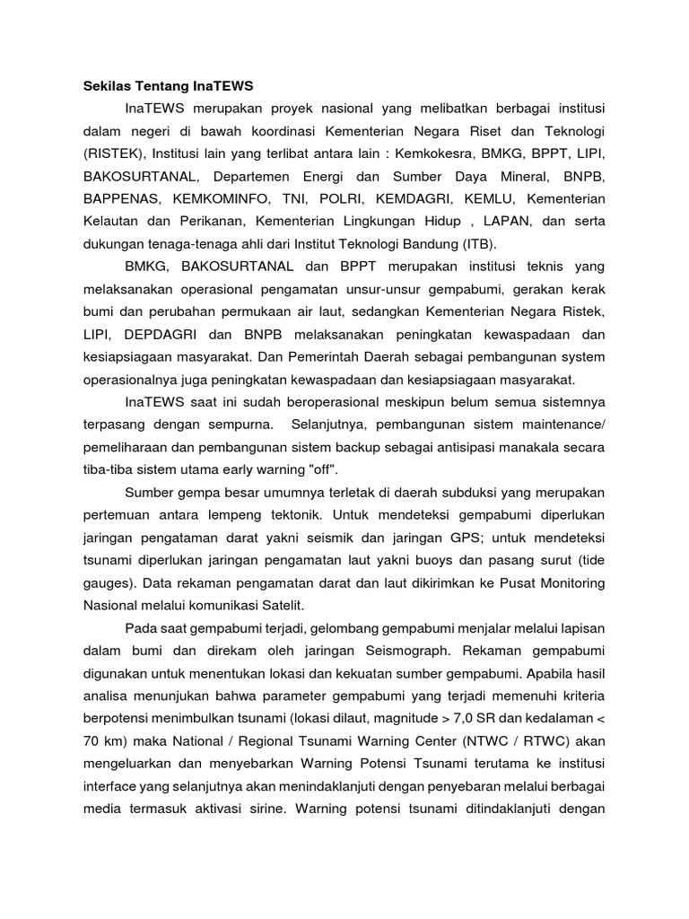Inatews | PDF | Sains & Matematika