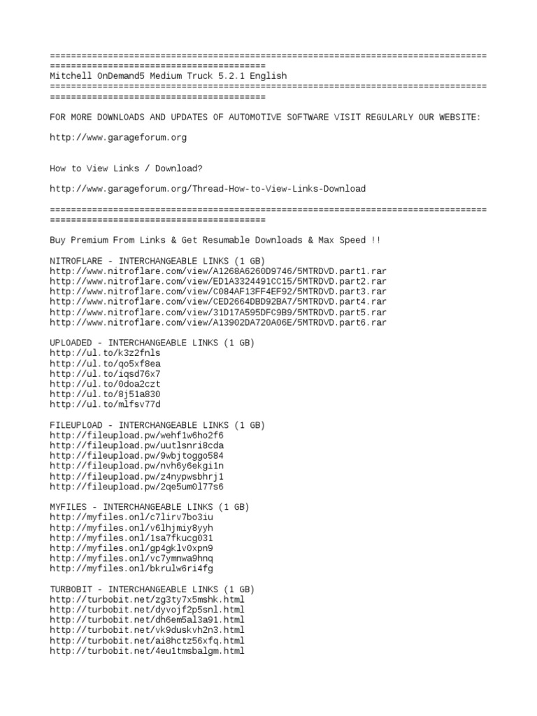 Mitchell OnDemand5 Medium Truck 5.2.1 English | PDF