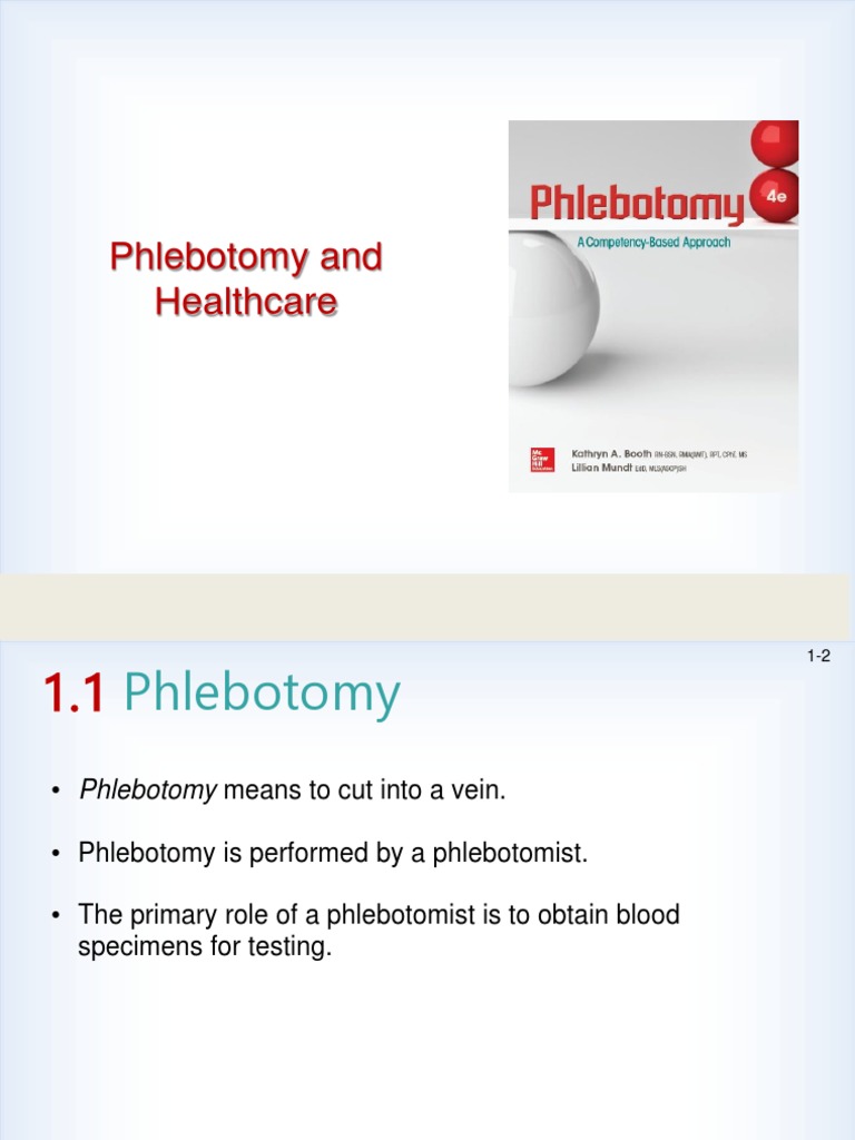 1 Phlebotomy and Healthcare PDF | PDF | Medical Laboratory | Patient
