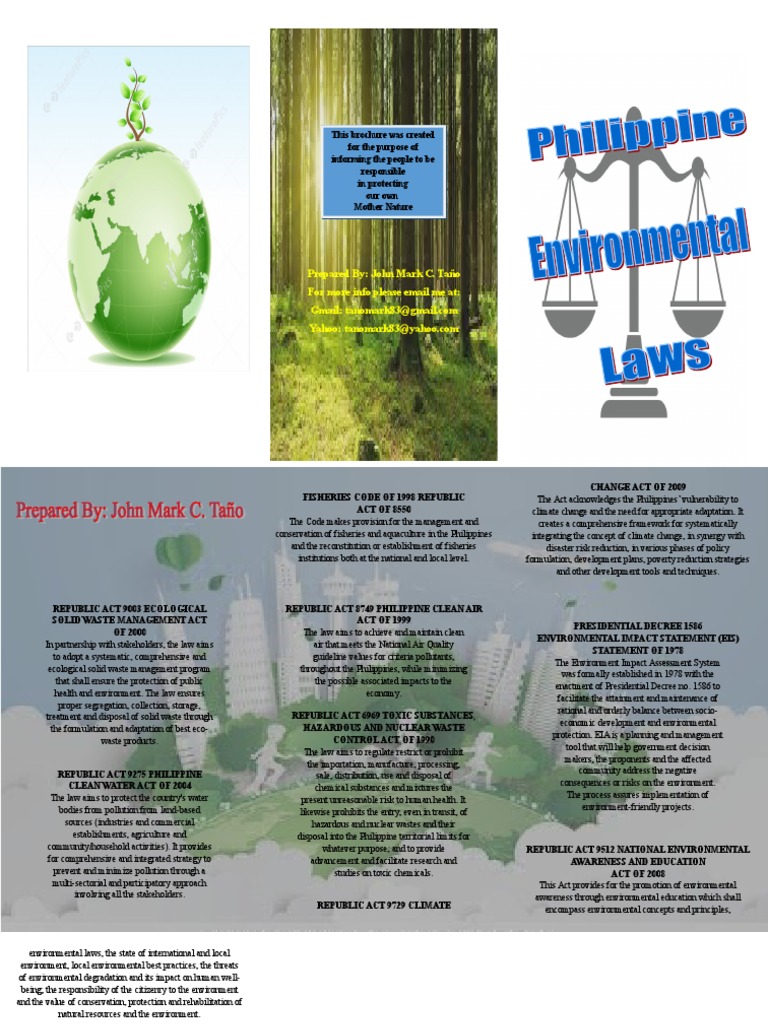 Philippine Environmental Laws | PDF | Environmental Law | Environmental ...