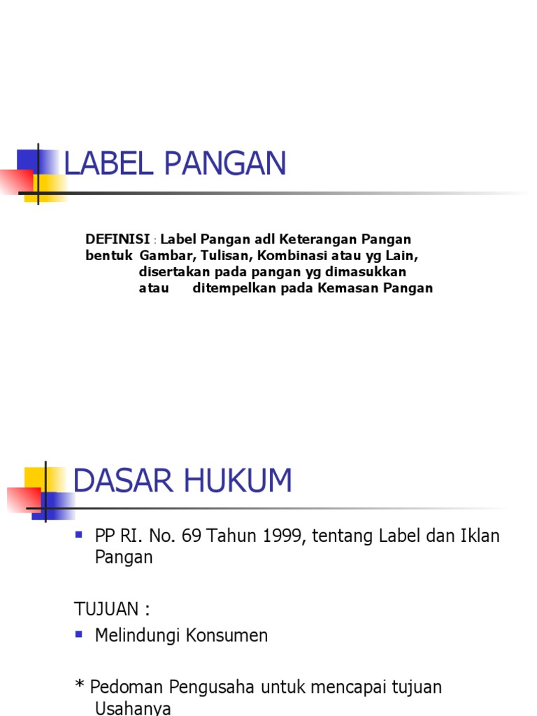 Label Pangan | PDF